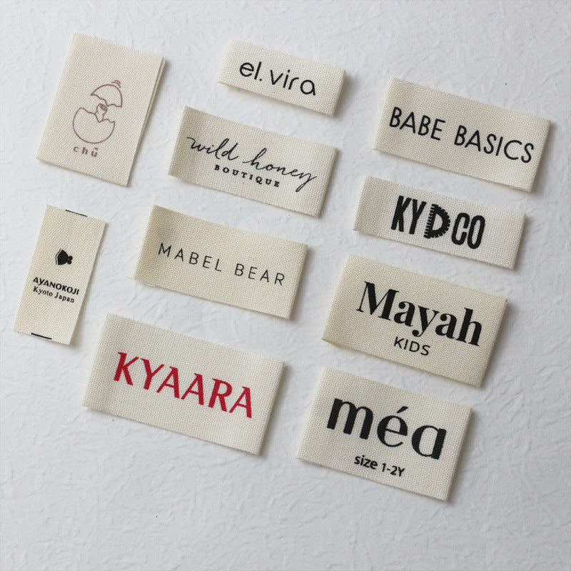 Custom Printed Cotton Labels, Eco-Friendly & Soft for All Apparel ...